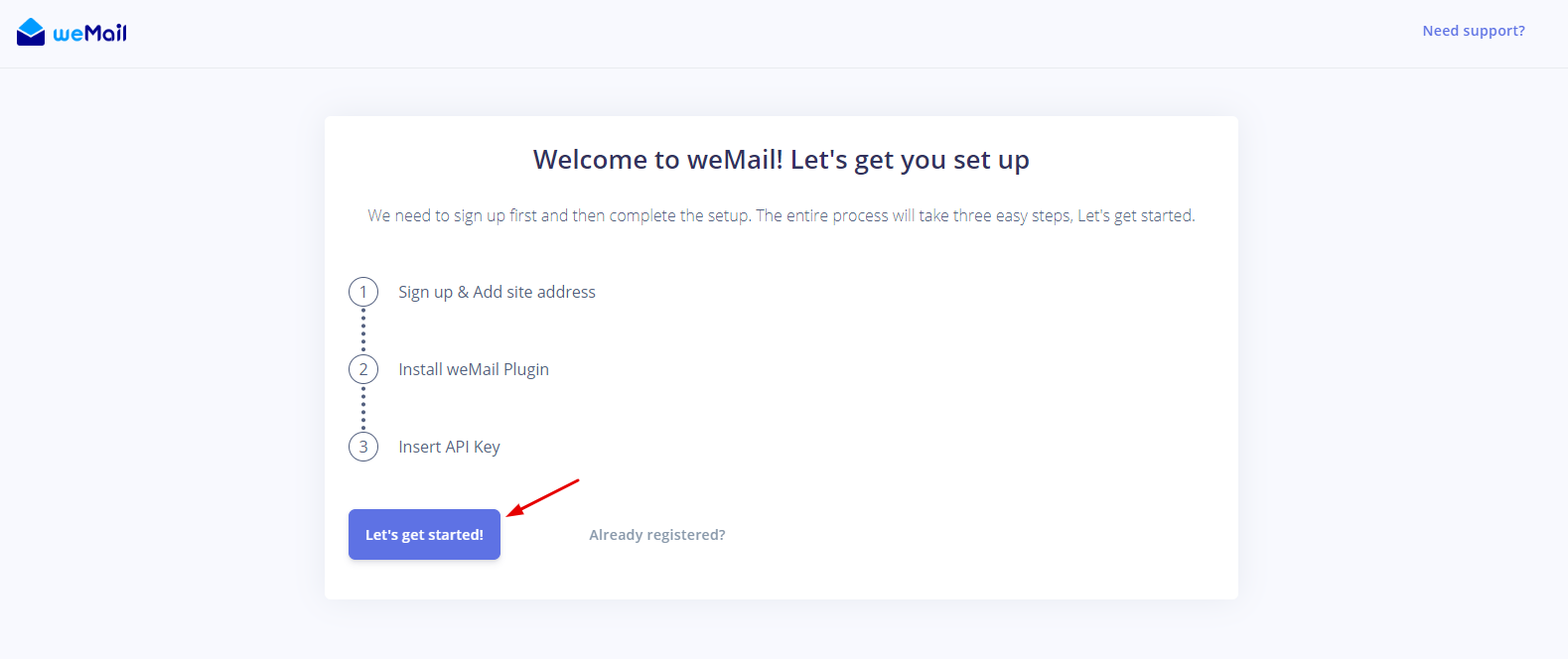 weMail Pro Installation Process - weMail