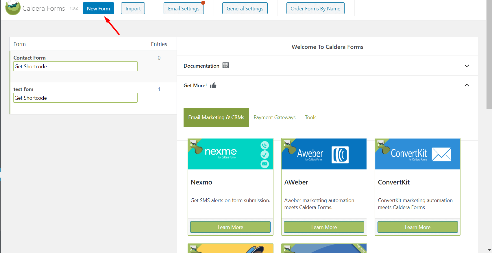 Caldera Forms - weMail