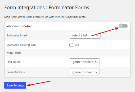 Forminator - weMail