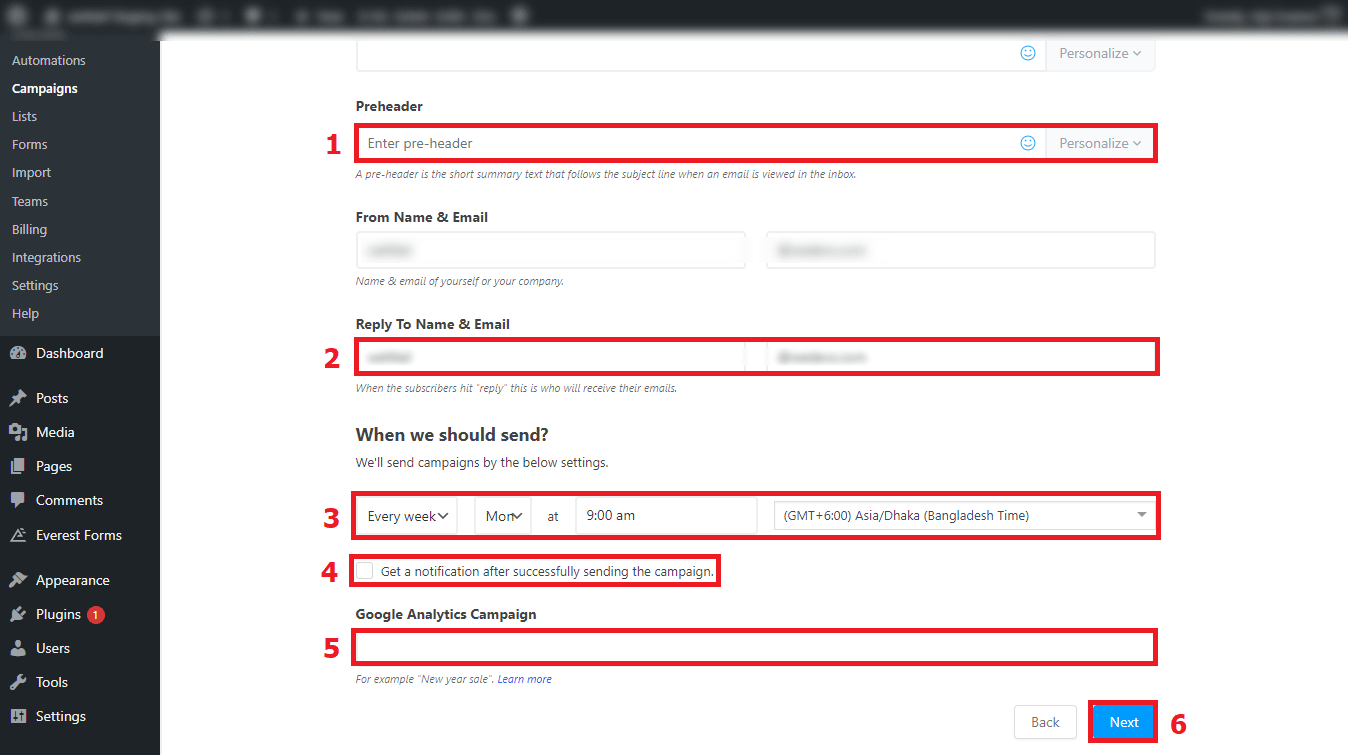 New Post Notification Campaign - weMail