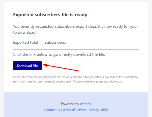 How to Export Subscriber List - weMail